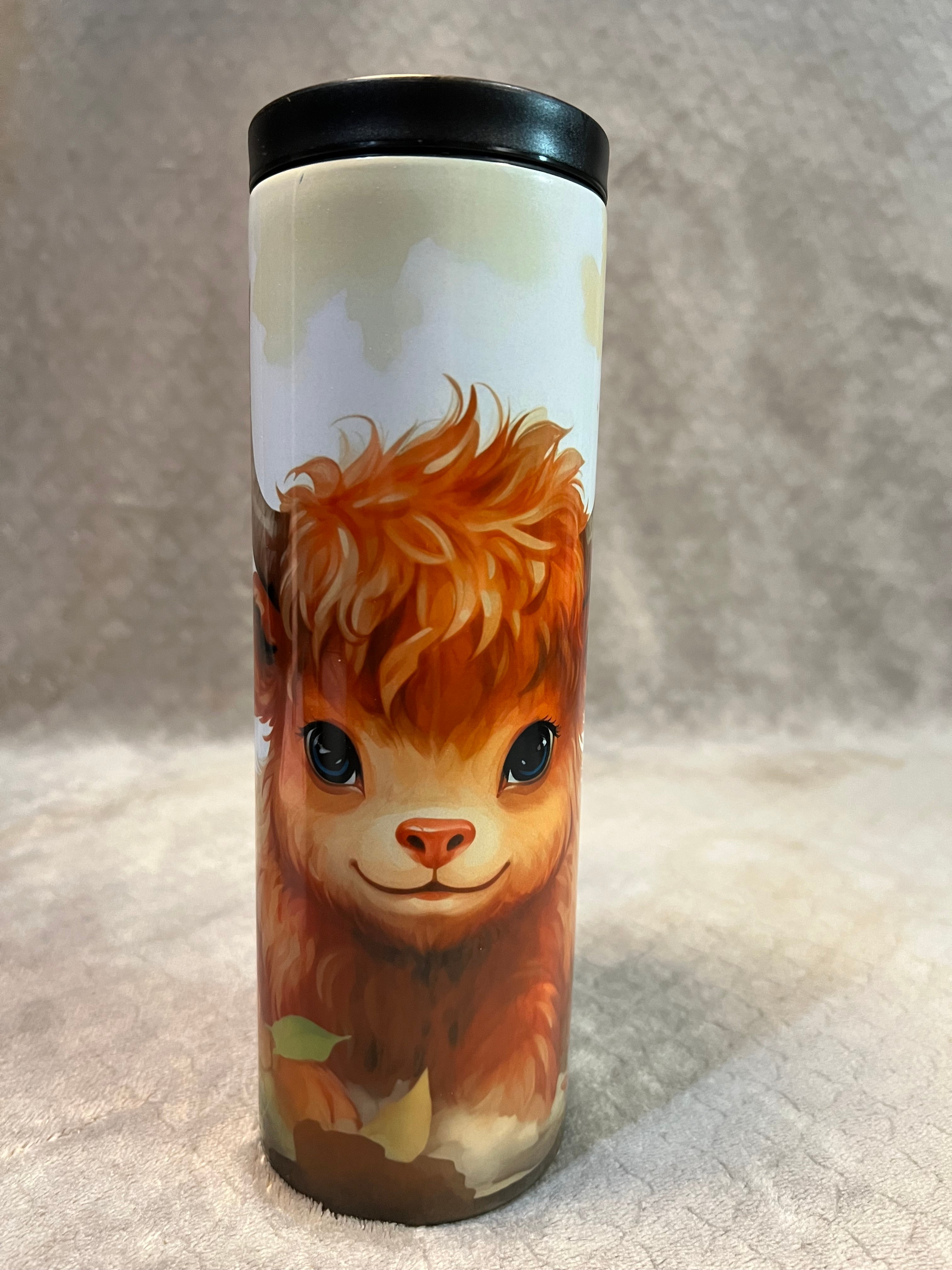 Water Color Baby Minotaur- Skinny Straight Duo Tumbler-Rae's Homegrown ...
